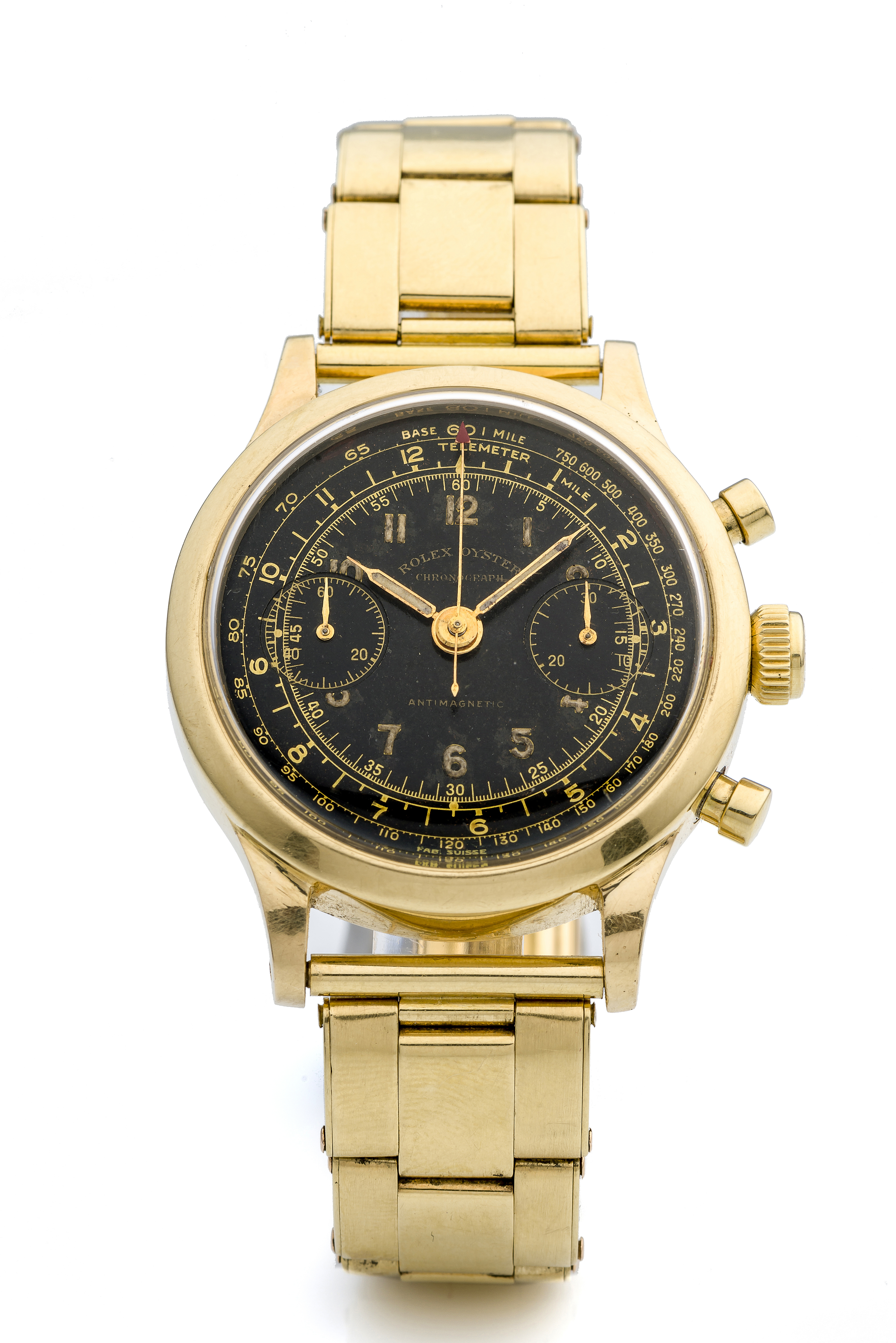 ROLEX REF. 3525 BLACK DIAL "MONOBLOCCO" 18K YELLOW GOLD Very rare and ...