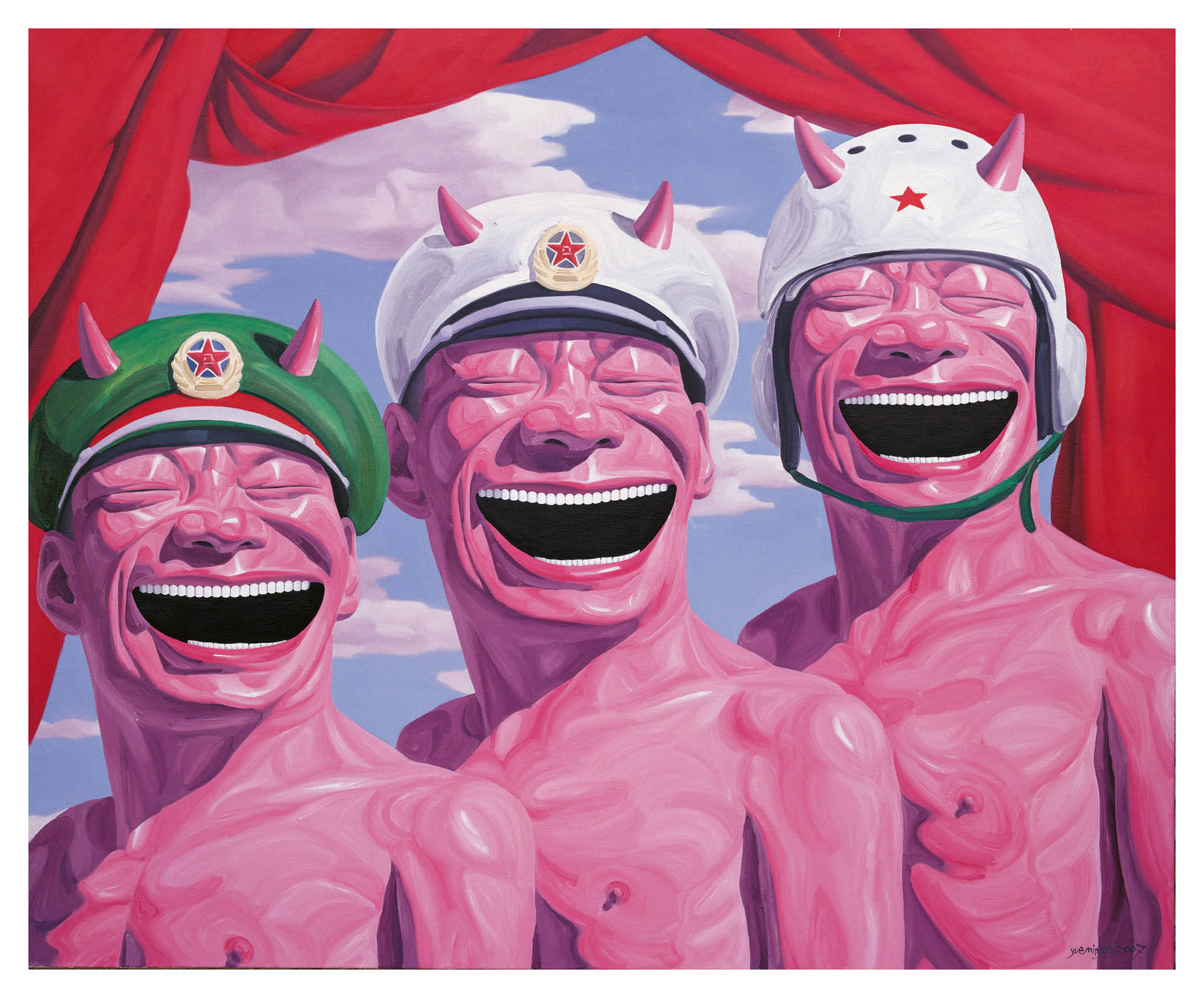 Various sizes Yue Minjun 'Armed Forces' Fine art print Art & Collectibles Prints etna.com.pe