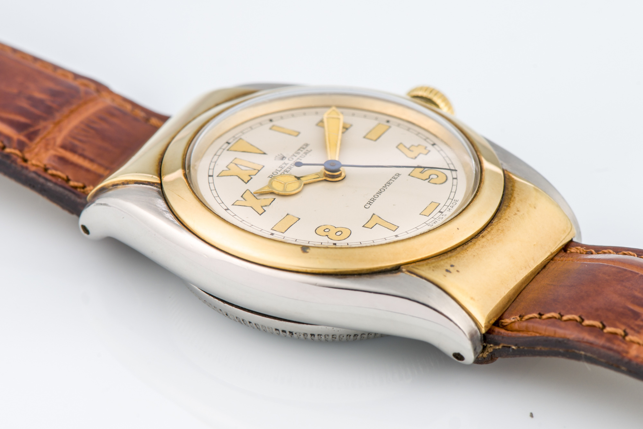 ROLEX, BUBBLE BACK HOODED, "CALIFORNIA DIAL", STEEL AND GOLD ...