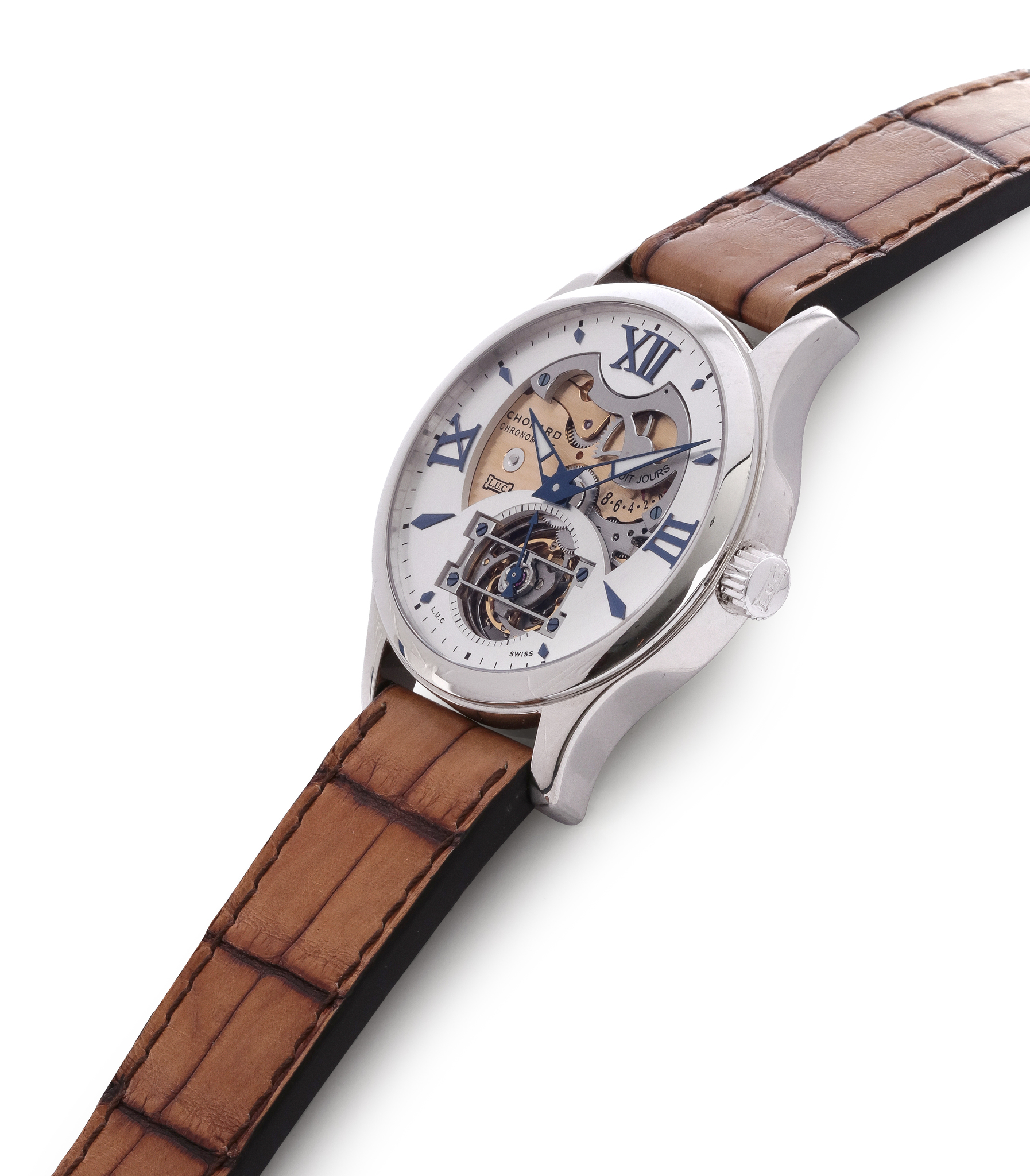 Chopard Ref. 161911, 8-day going, skeleton, gold movement, tourbillon ...