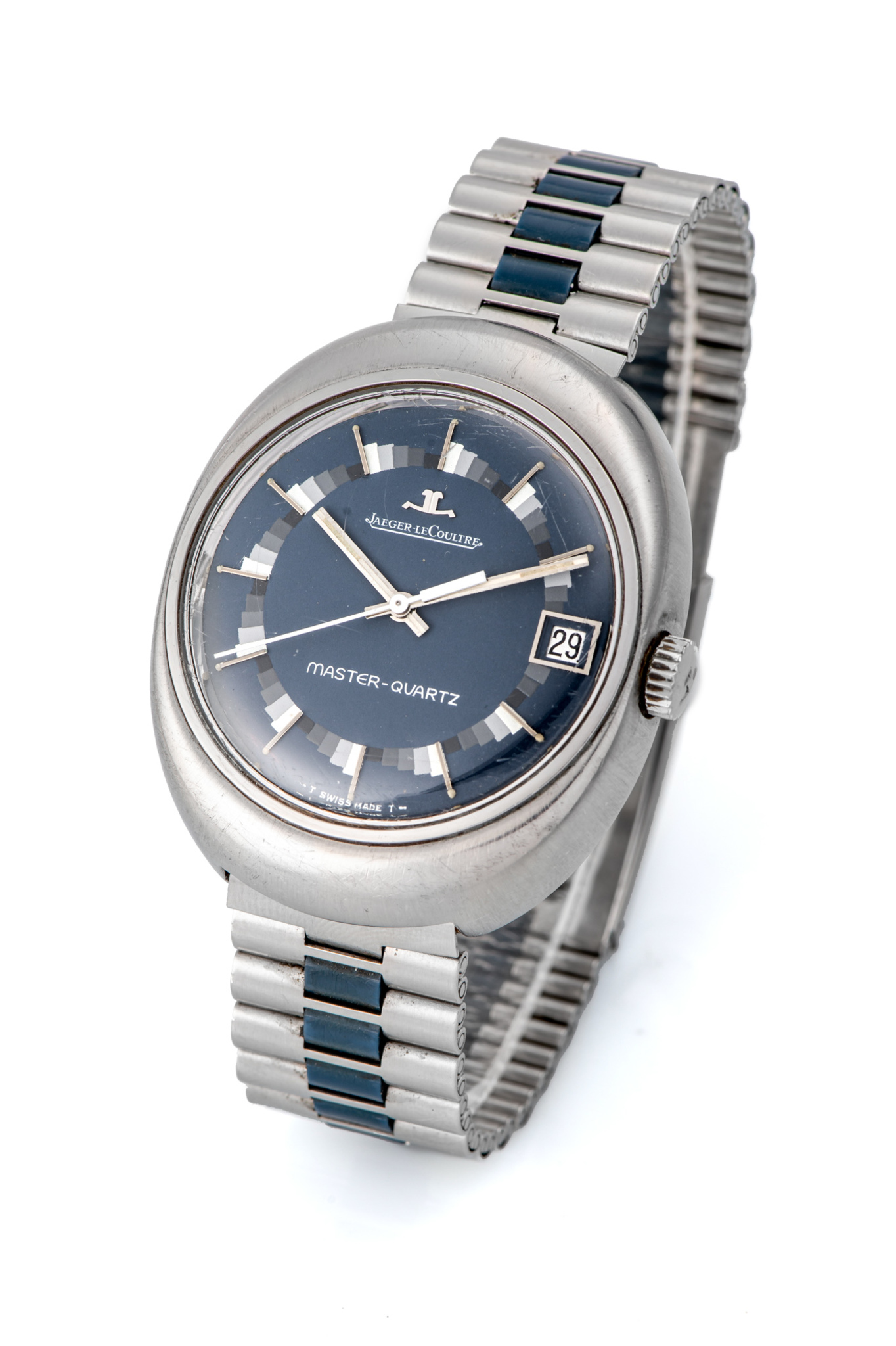 Jaeger-LeCoultre Ref. 23301-42, quartz, centre-seconds, date, blue dial ...