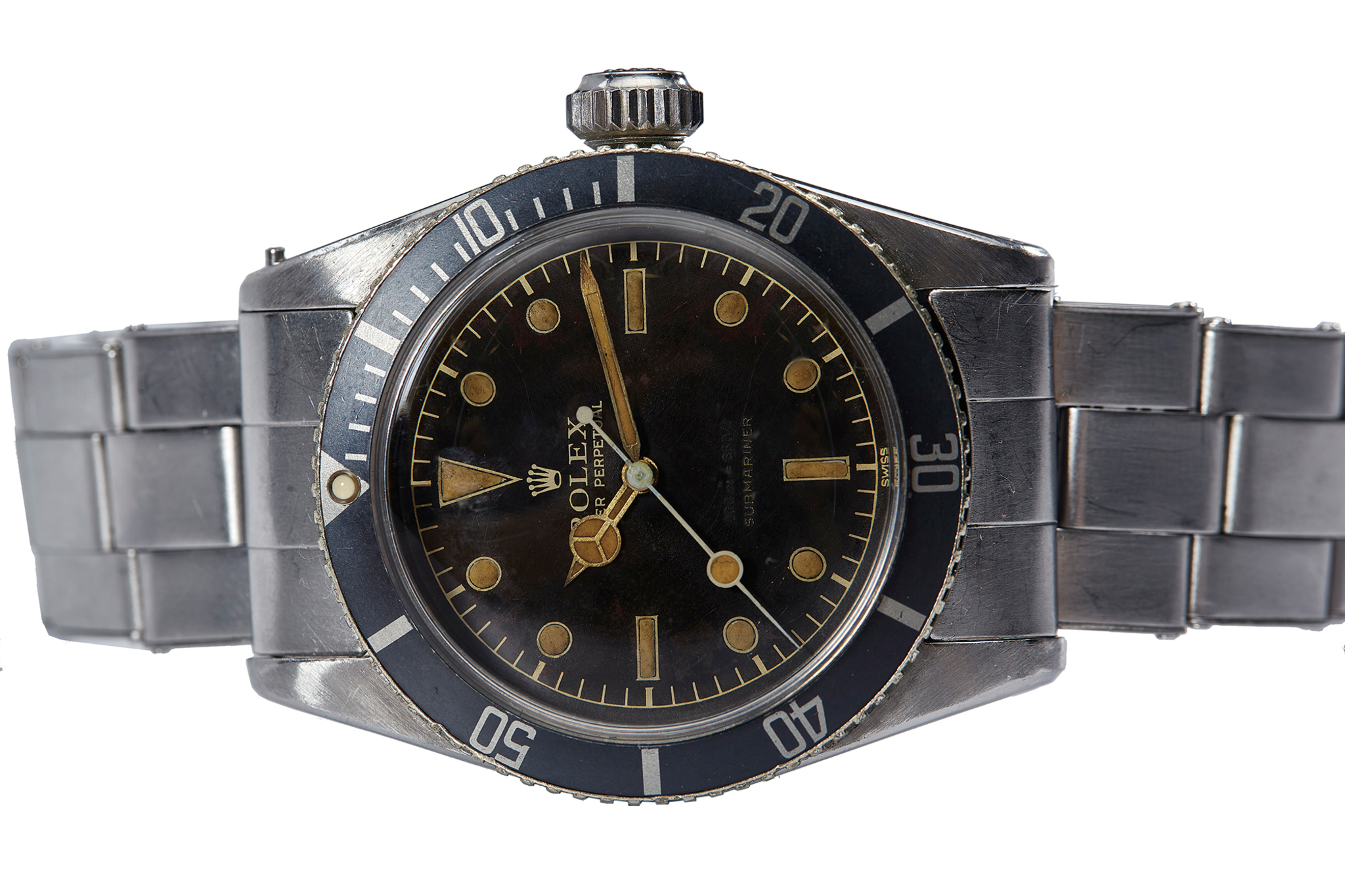 ROLEX REF. 6538, SUBMARINER BIG CROWN, JAMES BOND, TROPICAL, STEEL ...