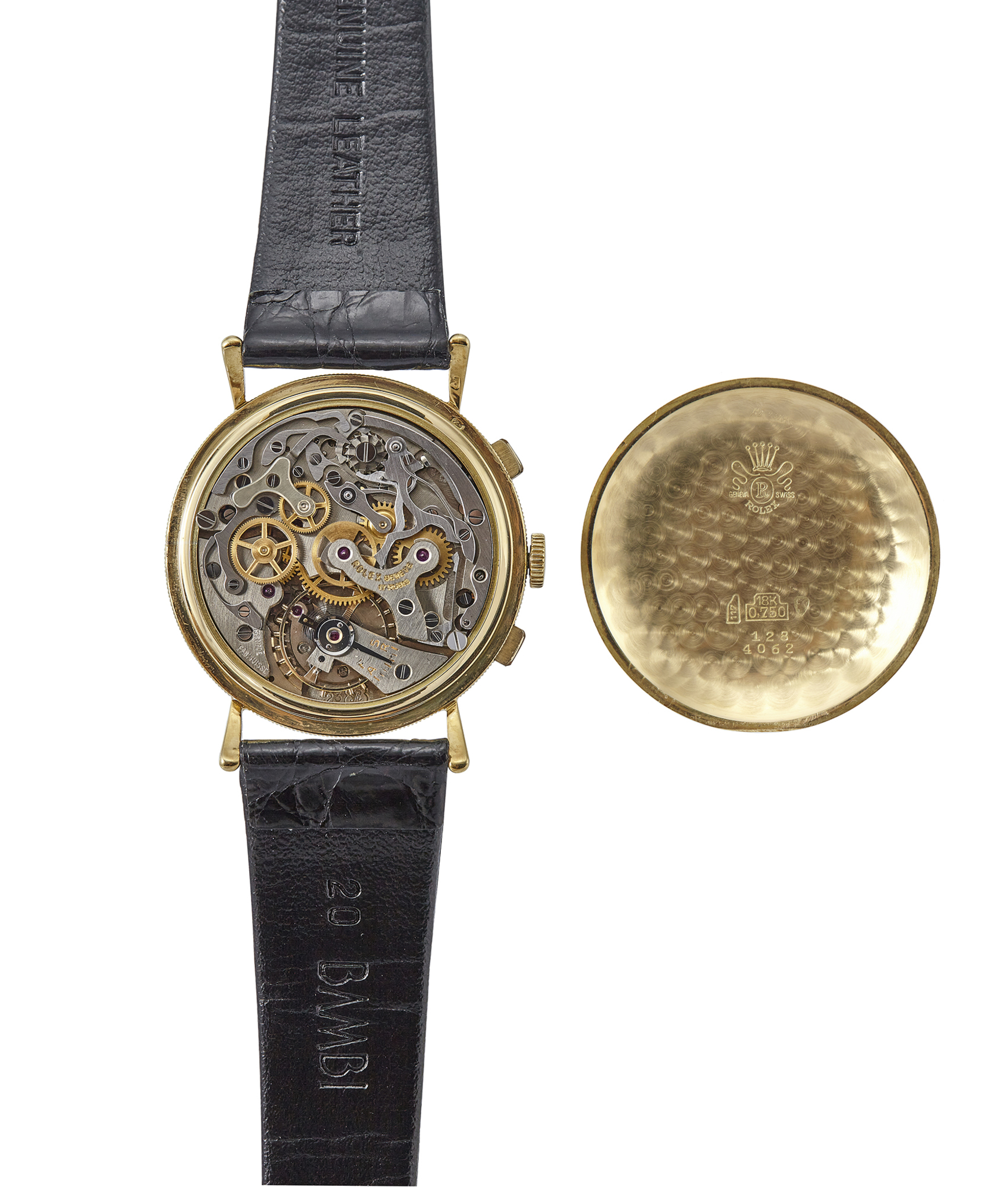 ROLEX REF. 4062, ANTI-MAGNETIC "COIN-EDGE"CHRONOGRAPH, YELLOW GOLD ...