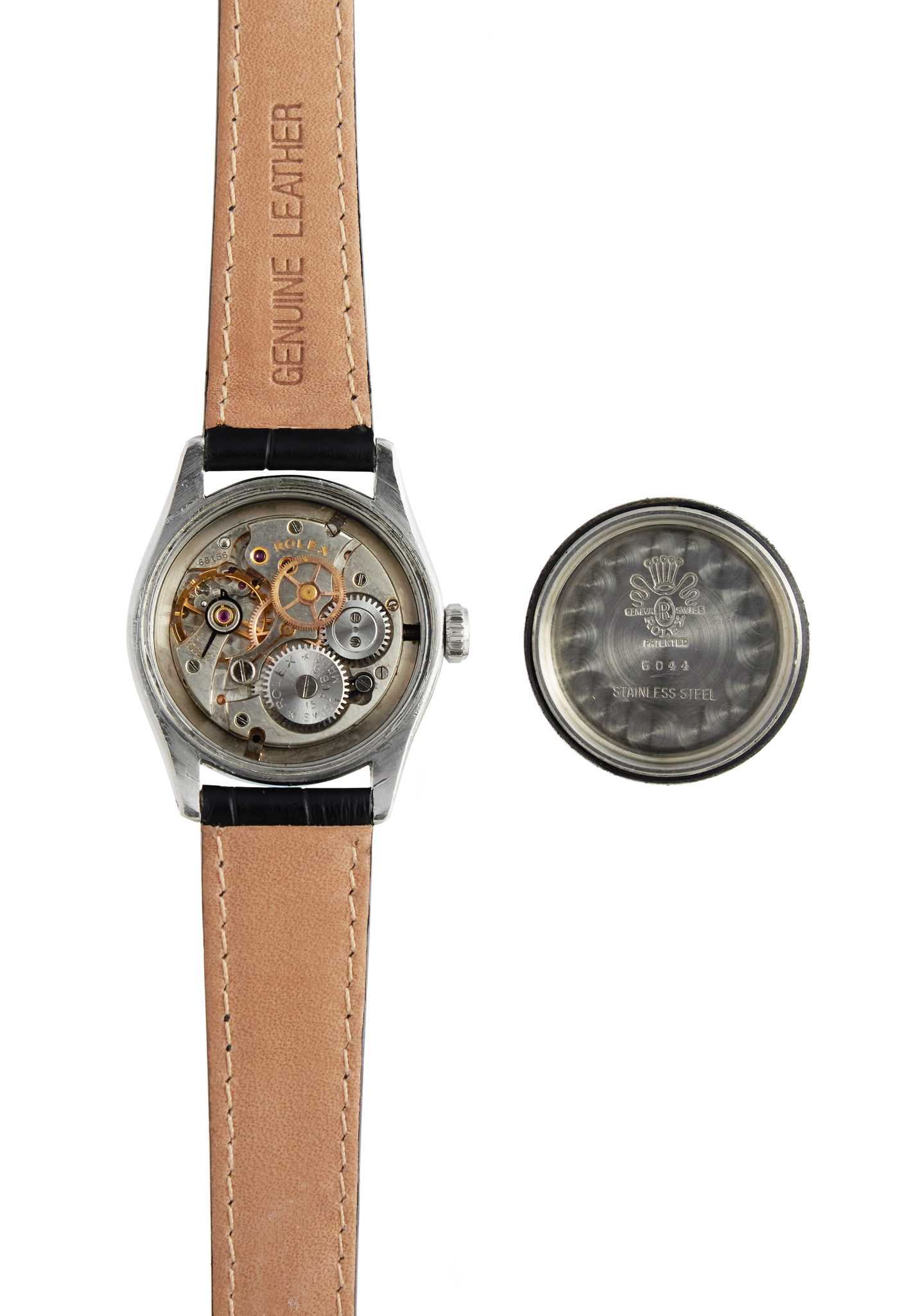 Rolex Ref. 6044, centre-seconds, guilloché (engine-turned) dial ...