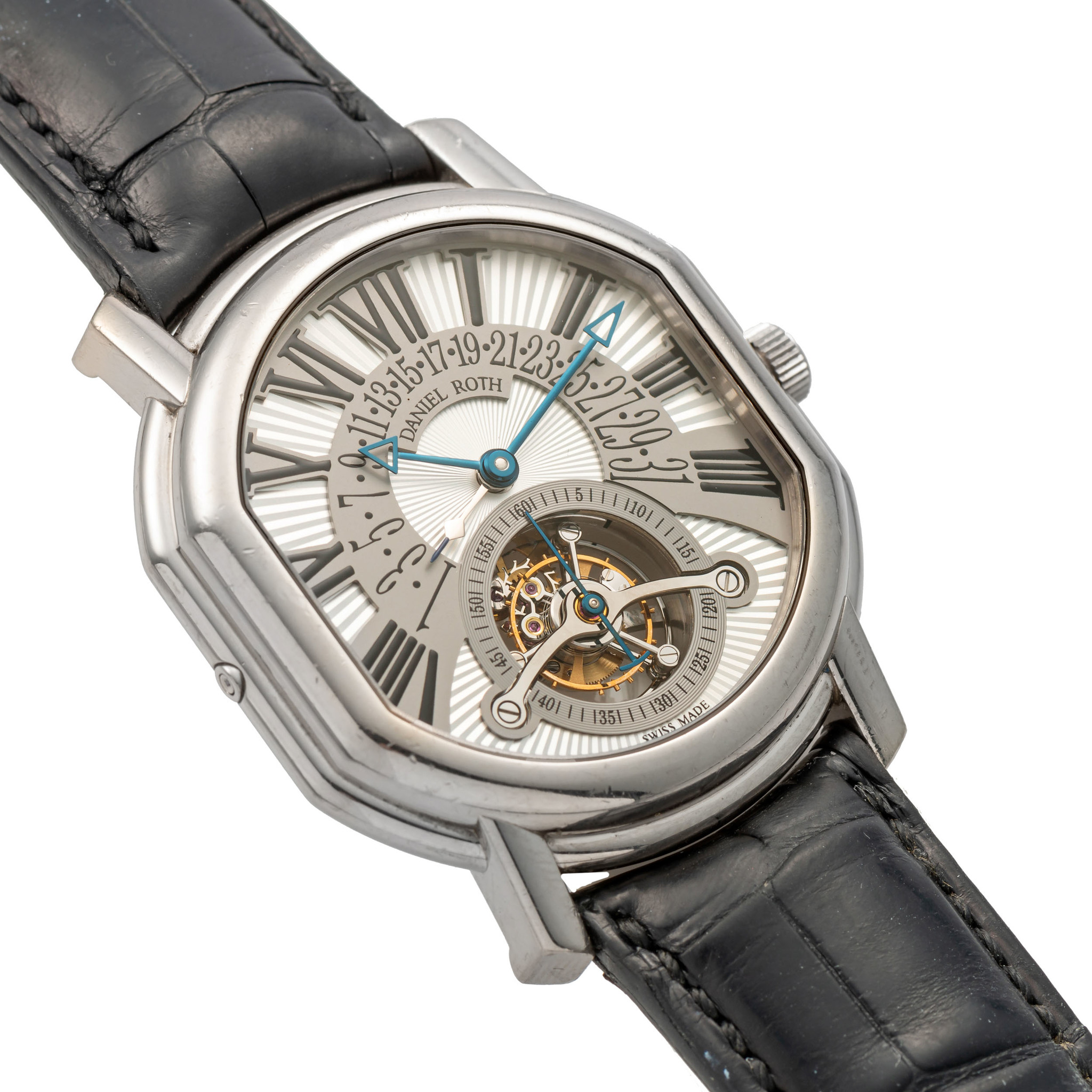DANIEL ROTH, REF. 196.X.60, TOURBILLON RETROGRADE DATE, WHITE GOLD ...