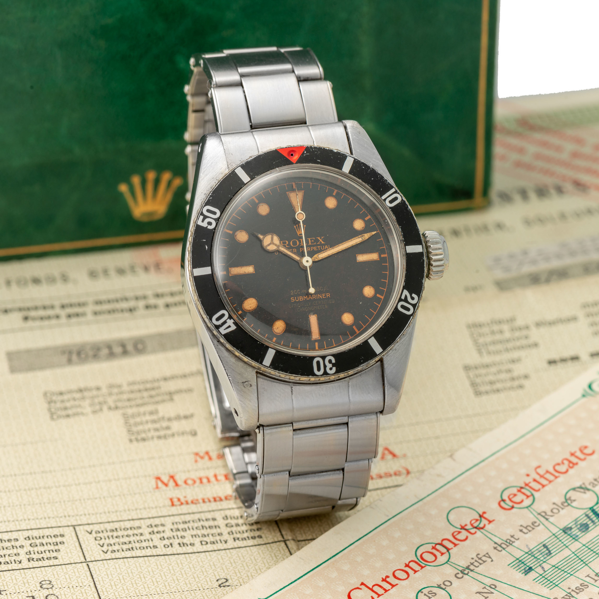 ROLEX, REF. 6538, SUBMARINER, BIG CROWN, GILT 4 LINES, STEEL | | Geneva ...
