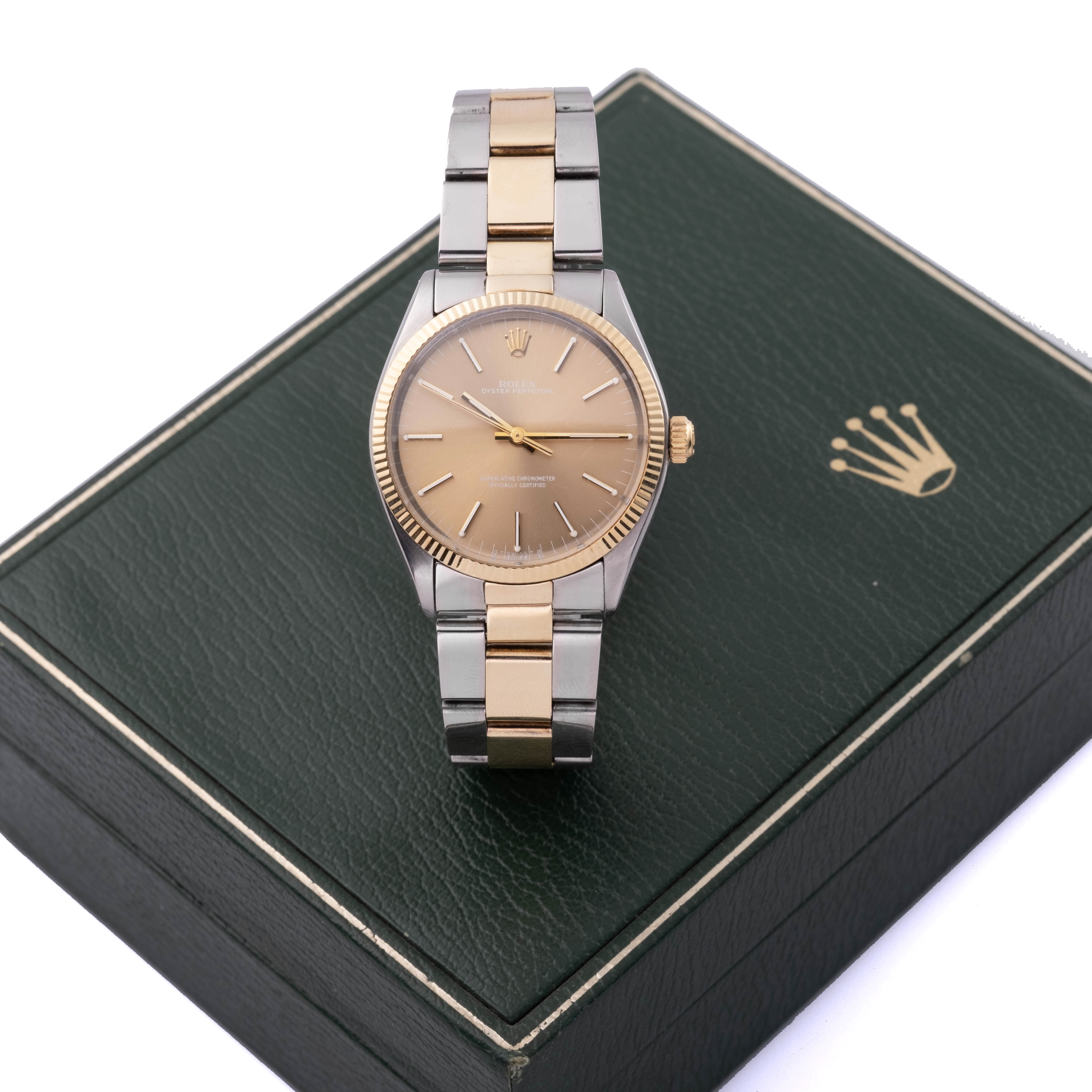 Rolex Ref. 1005, self-winding, centre-seconds, bronze colour “sunburst ...