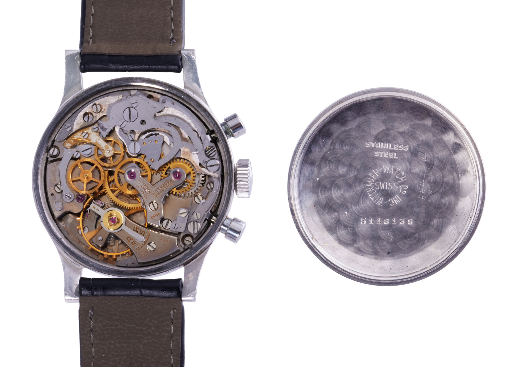 WITTNAUER CHRONOGRAPH, MINUTE COUNTER, CALIBRE VENUS 188, STAINLESS ...