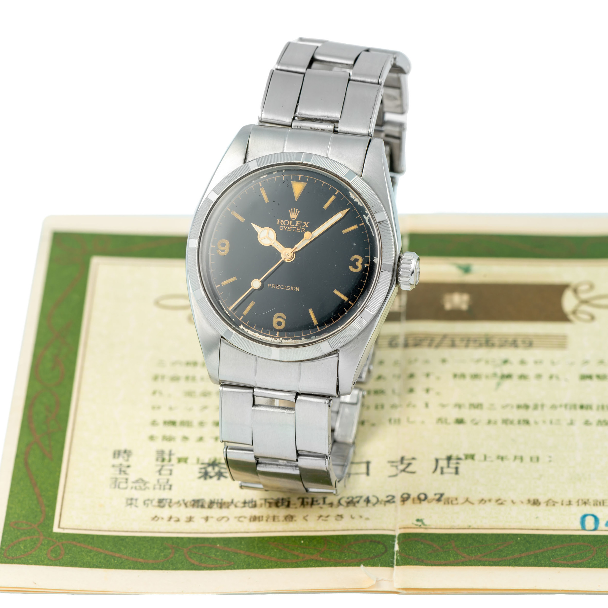 ROLEX REF. 6427, MANUAL-WINDING, CENTRE-SECONDS, BLACK DIAL, “OYSTER ...