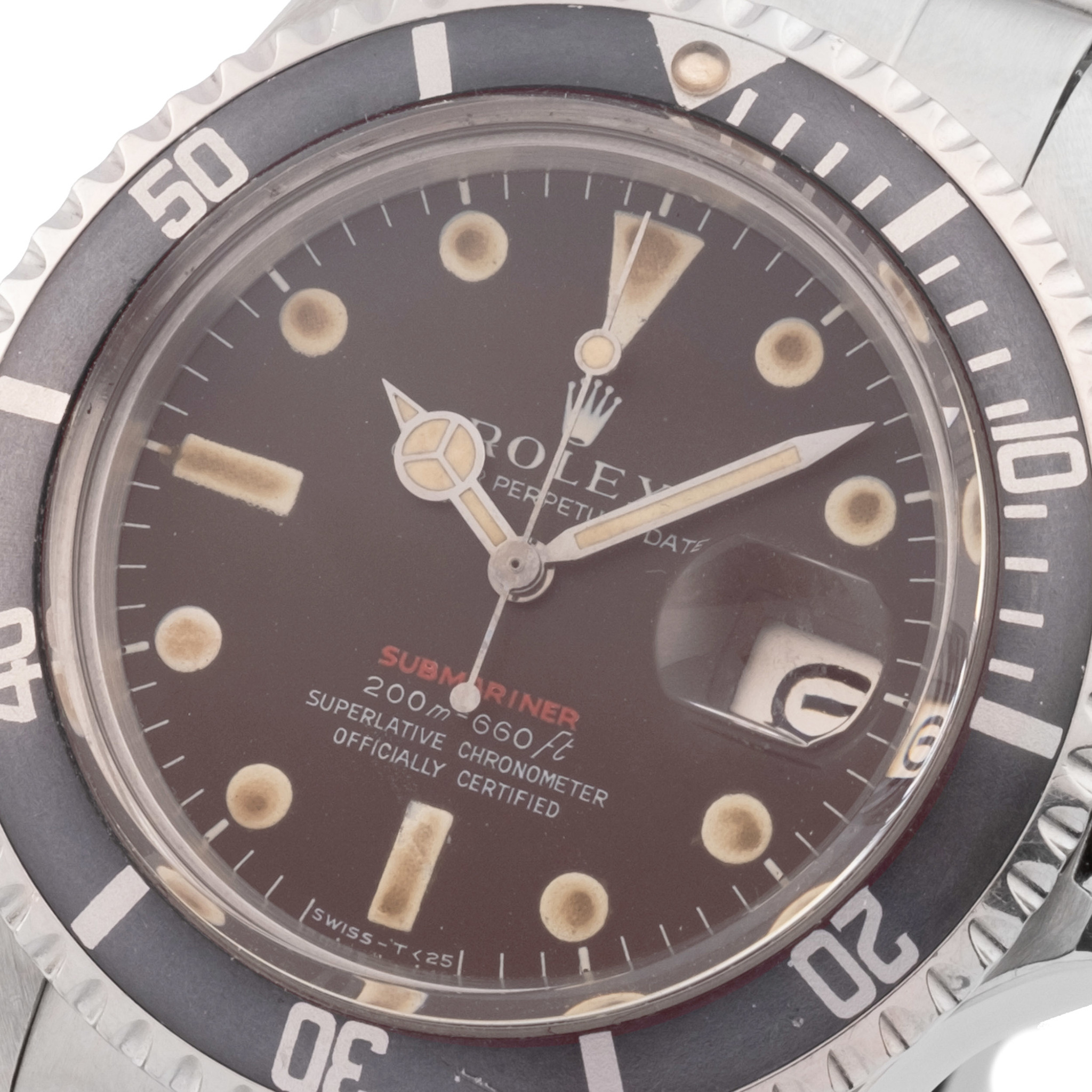 ROLEX, REF.1680, SUBMARINER, BROWN DIAL, RED LETTER, STAINLESS STEEL ...