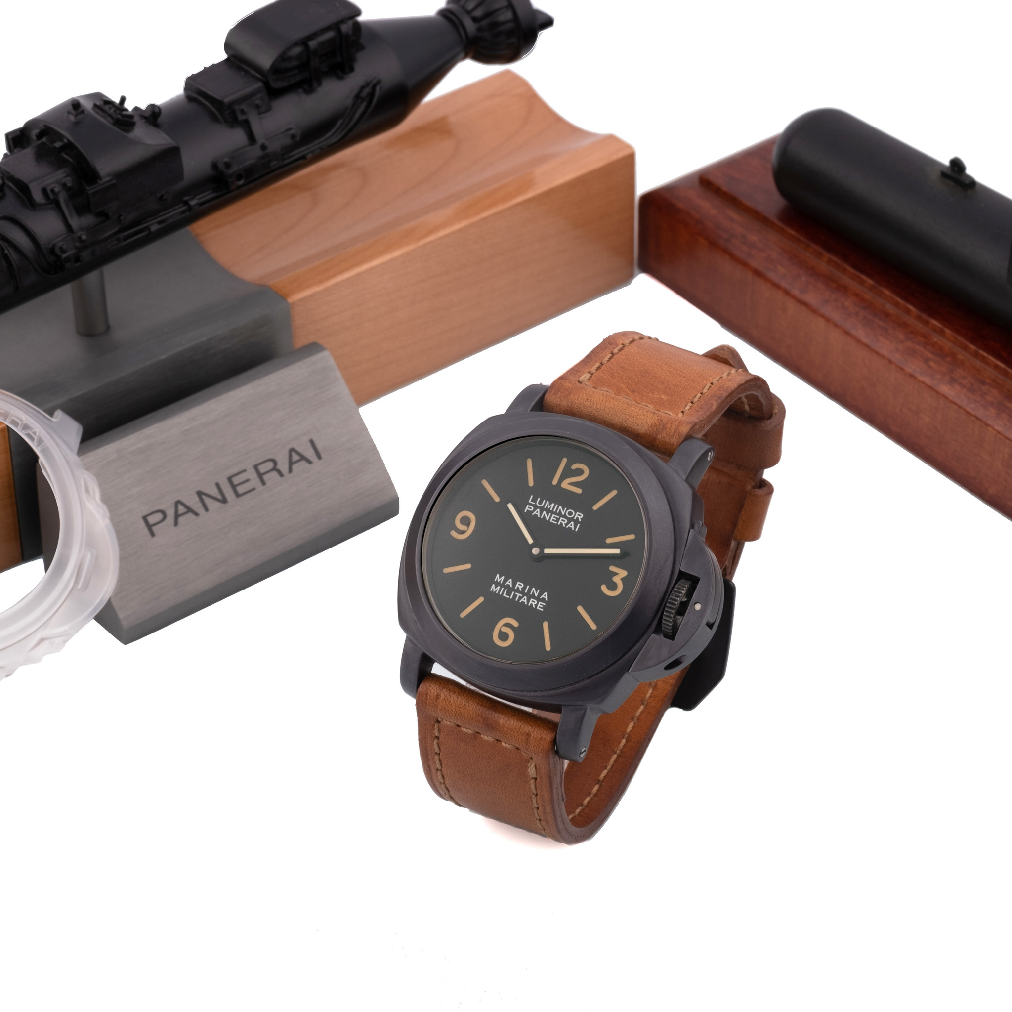 PANERAI, REF. 5218-202 A, LUMINOR, MARINA MILITARE, PVD STEEL ...