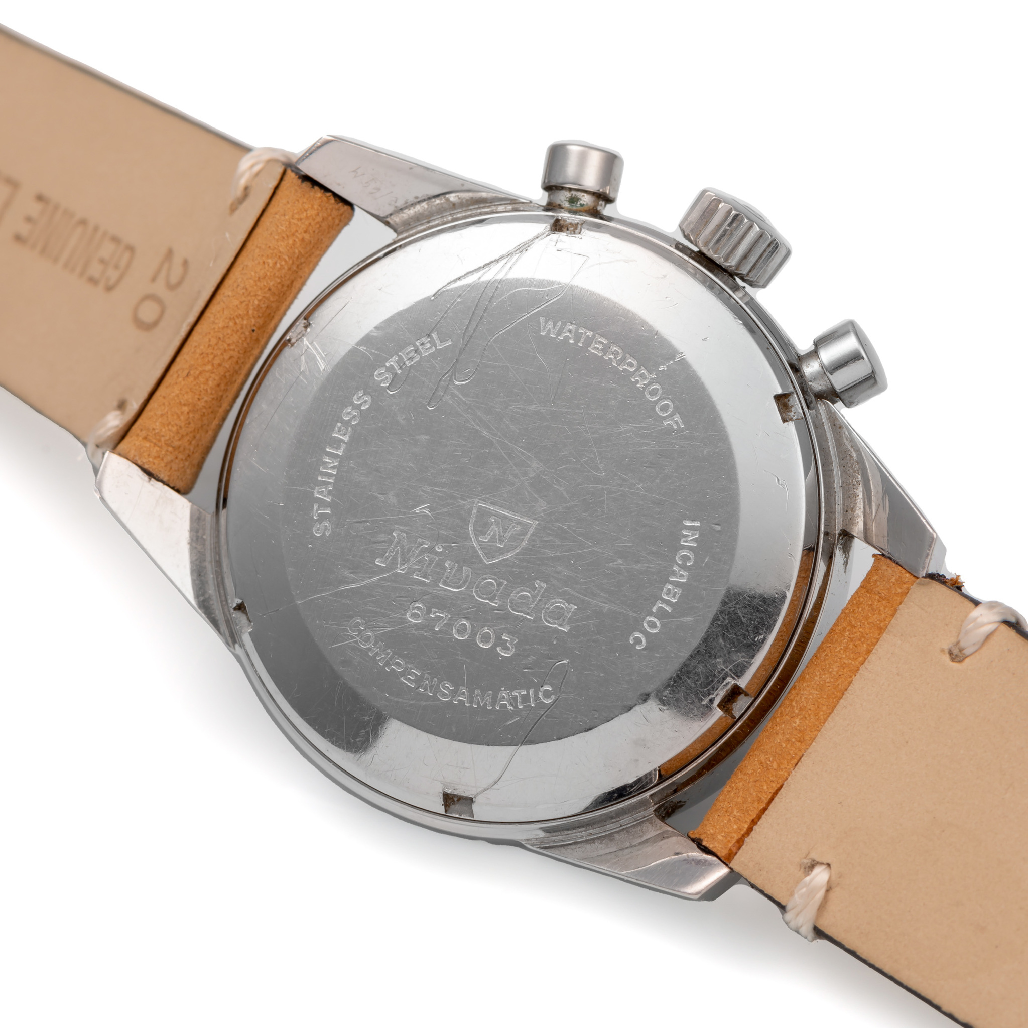 NIVADA REF. 87003, CHRONOGRAPH, MINUTE COUNTER, DATE, ANTHRACITE DIAL ...