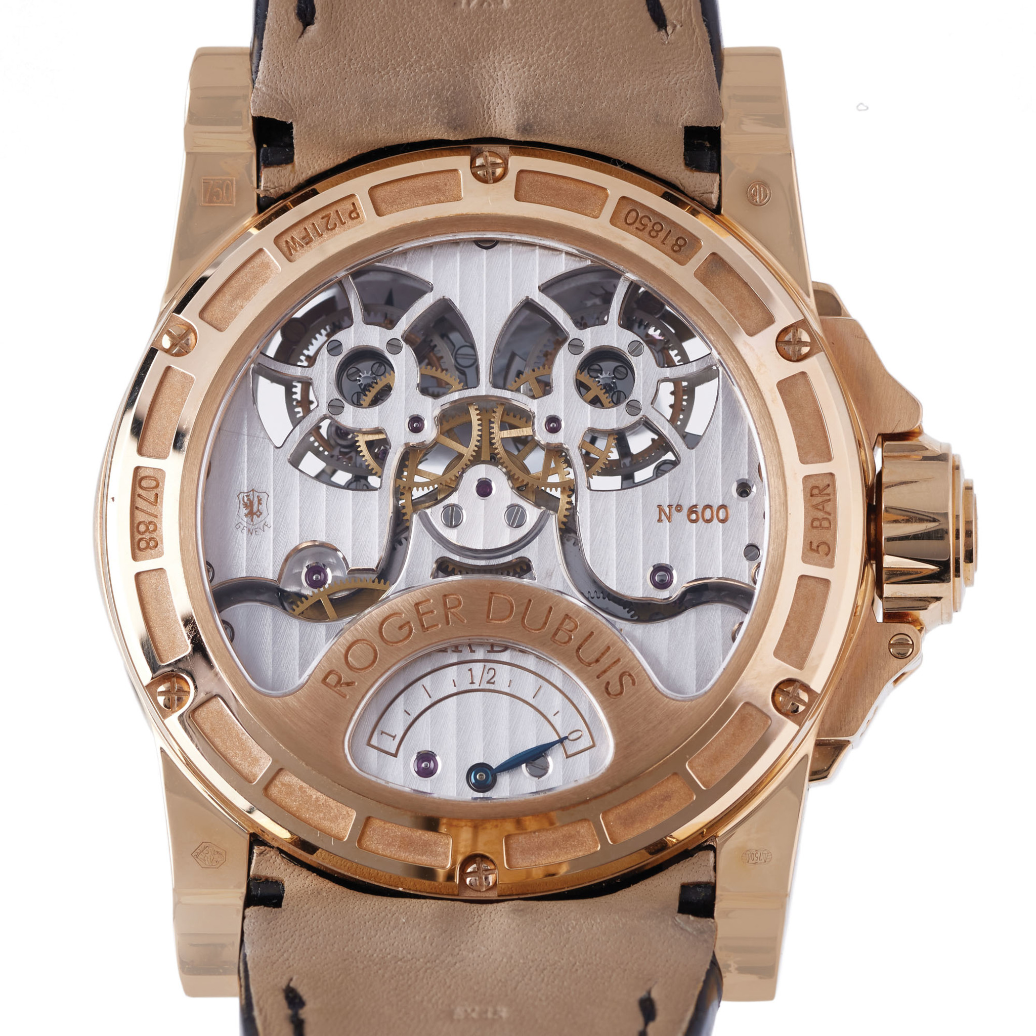 ROGER DUBUIS REF. DBEX0280, EXCALIBUR 45 DOUBLE FLYING TOURBILLON, 18K ...