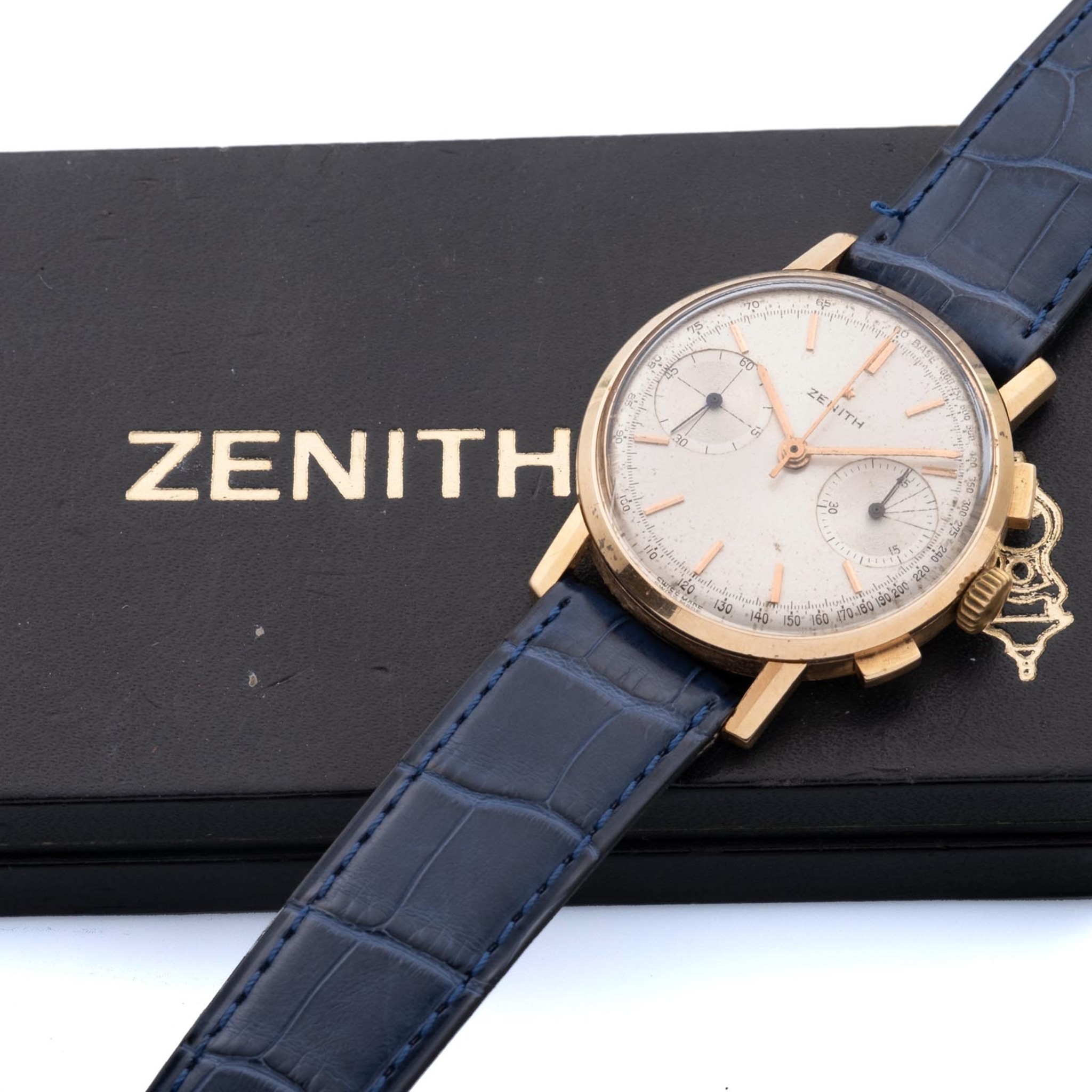Zenith Chronograph, minute counter, silver “sunburst” dial, calibre ...