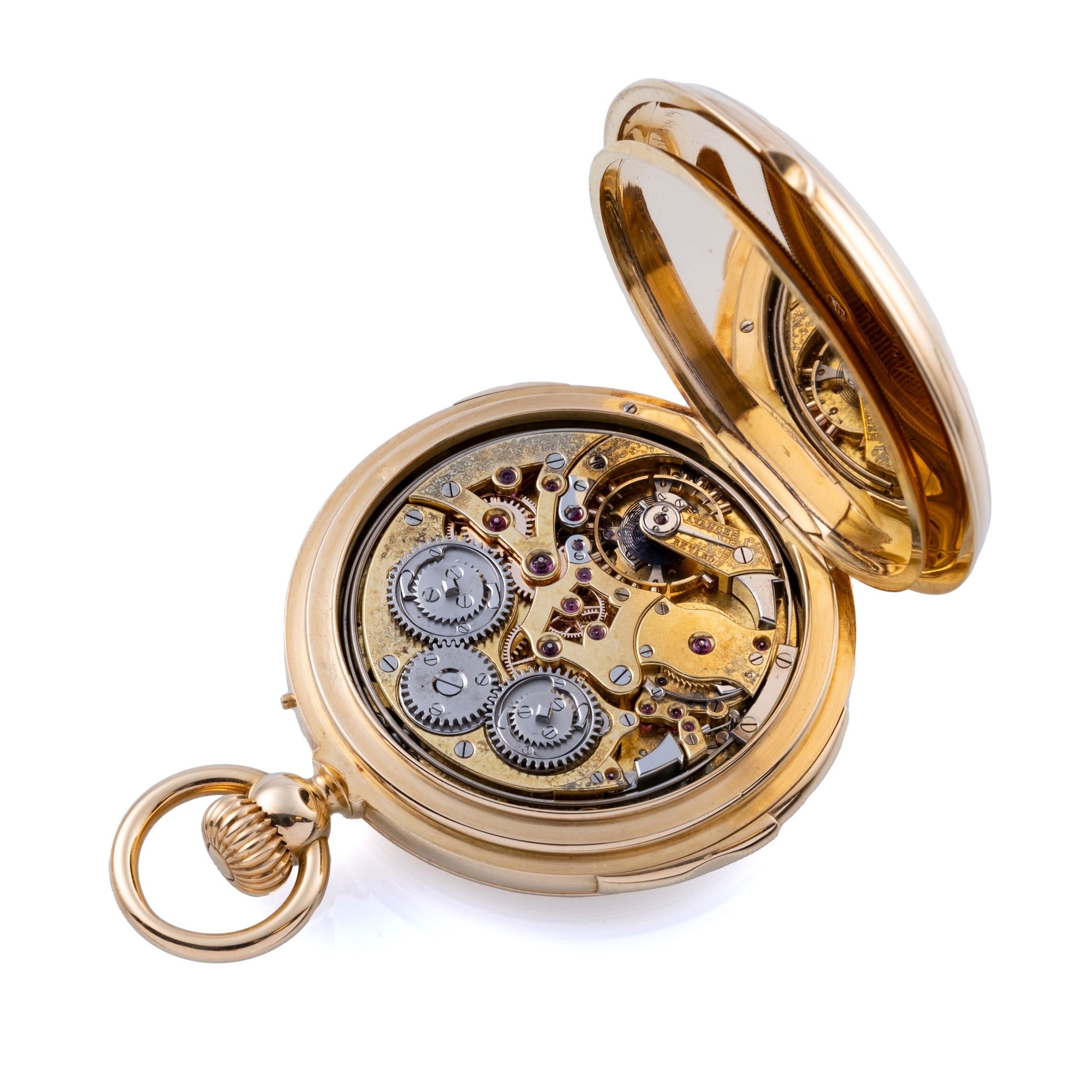 LOUIS AUDEMARS, SWITZERLAND, POCKET WATCH WITH MINUTE-REPEATER AND DEAD ...