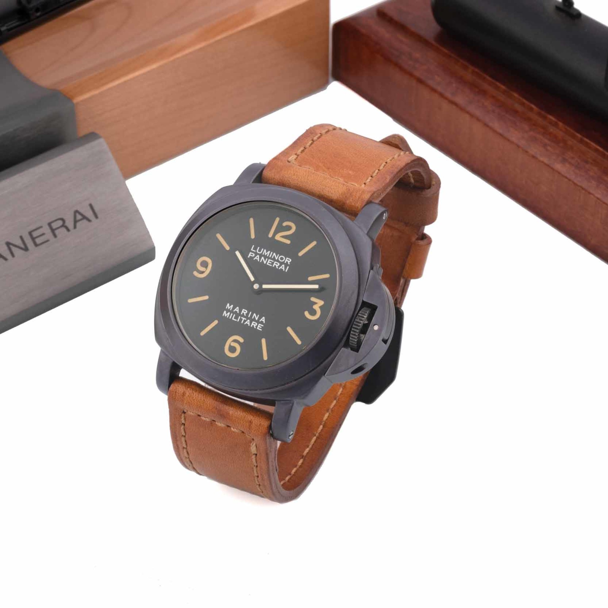 PANERAI, REF. 5218-202 A, LUMINOR, MARINA MILITARE, PVD STEEL ...