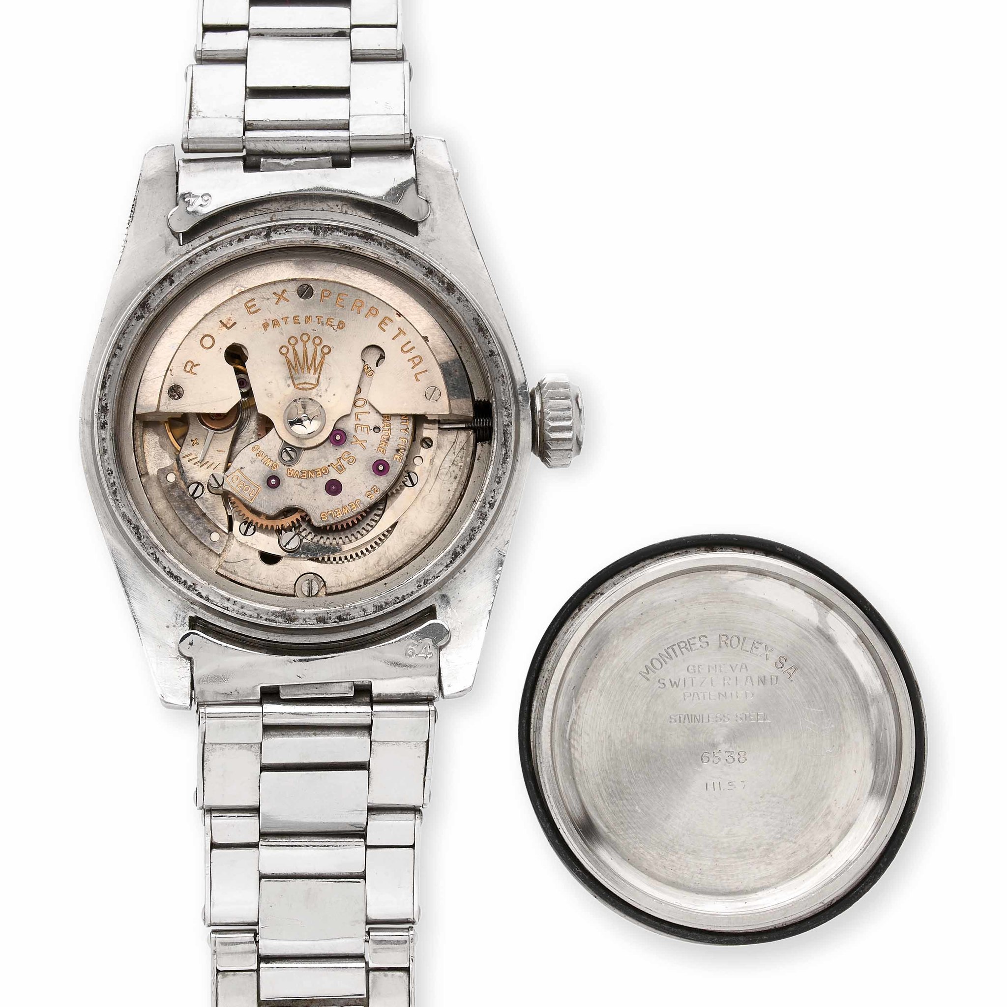 ROLEX, SWITZERLAND, REF. 6538, SUBMARINER BIG CROWN, STAINLESS STEEL ...
