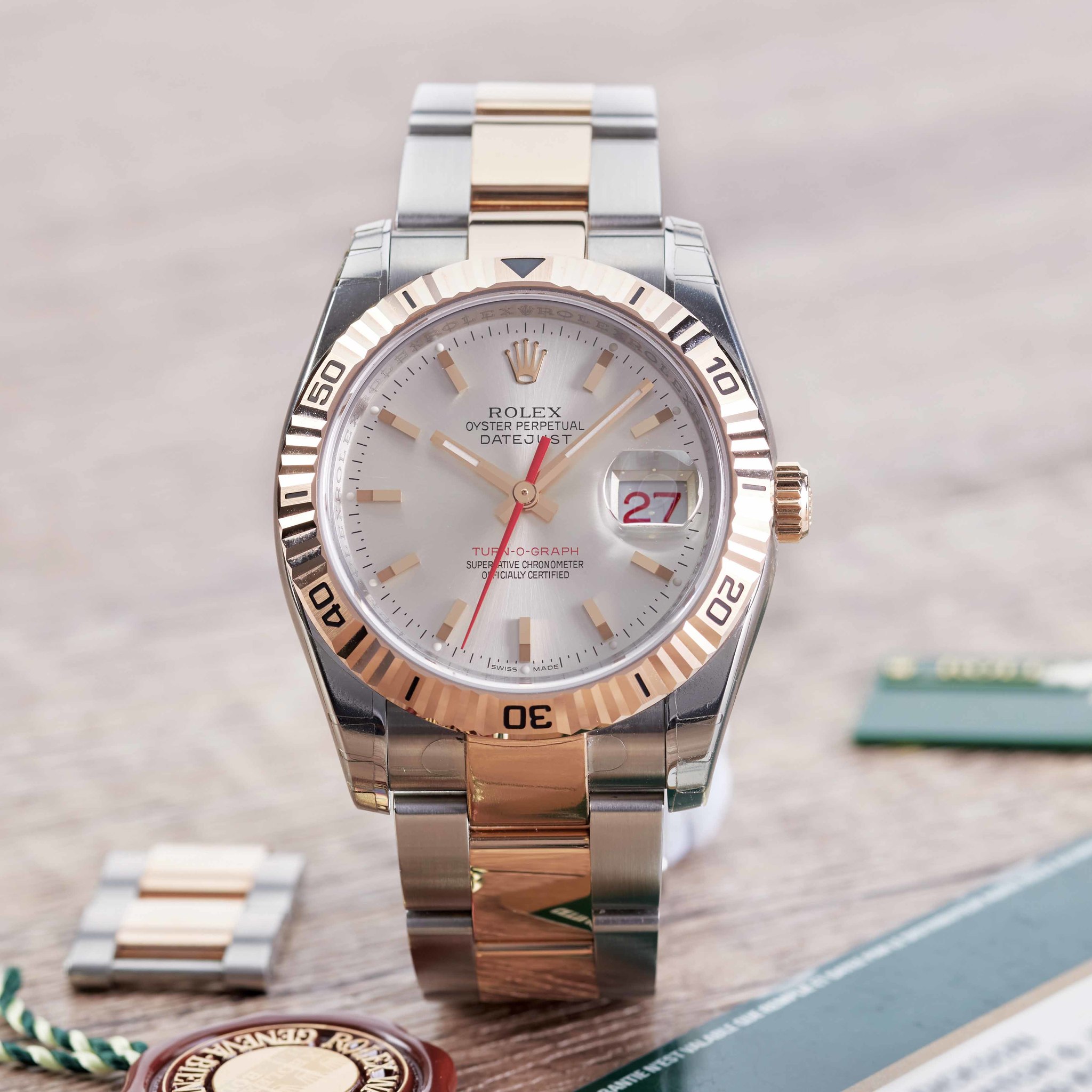 ROLEX, REF. 116261, DATEJUST TURN-O-GRAPH, STEEL AND PINK GOLD ...