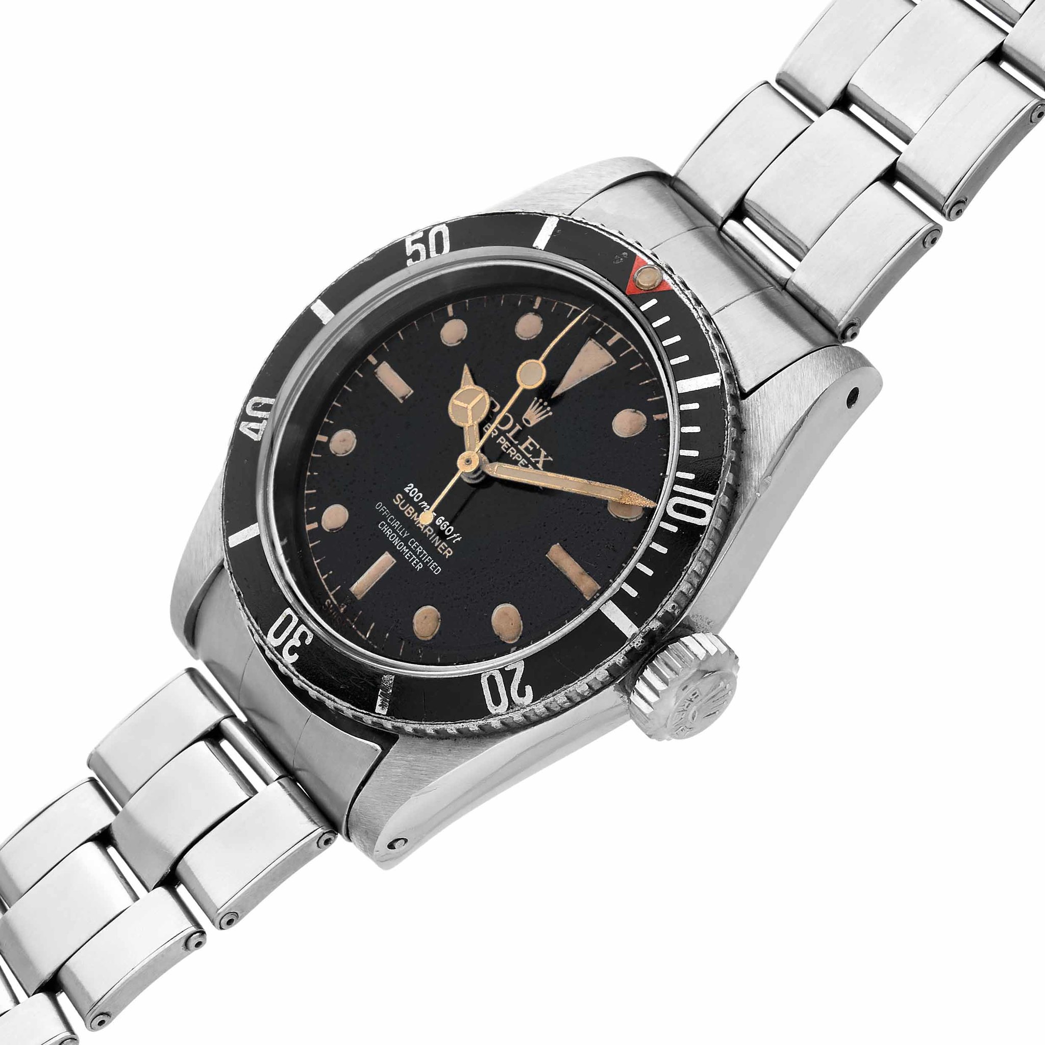 ROLEX, SWITZERLAND, REF. 6538, SUBMARINER BIG CROWN 4 LINES, STAINLESS ...