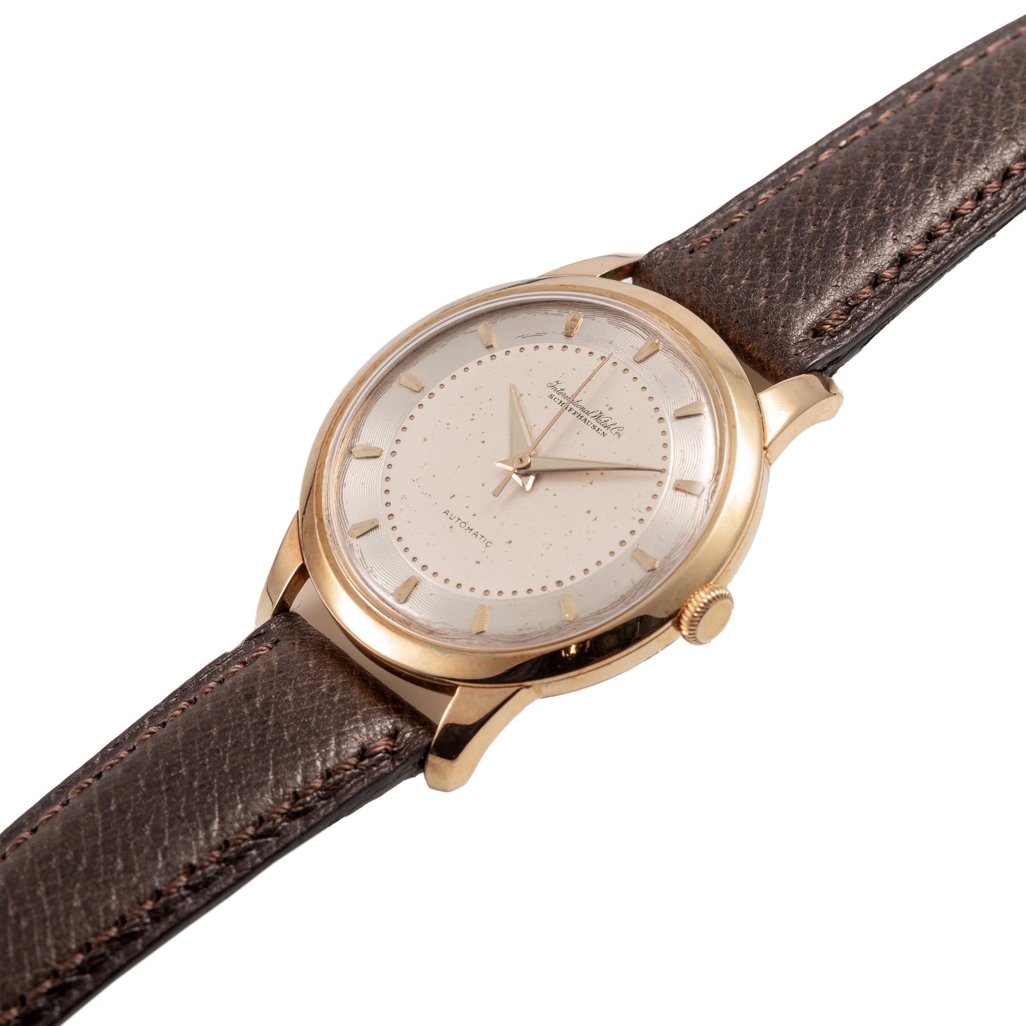 INTERNATIONAL WATCH CO., SWITZERLAND, SELF-WINDING, CENTER-SECOND, 18K ...